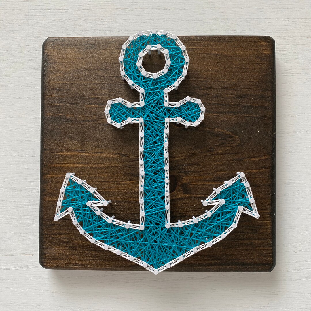 Anchor String Art, Anchor Wall Art, Nautical Decor - Etsy