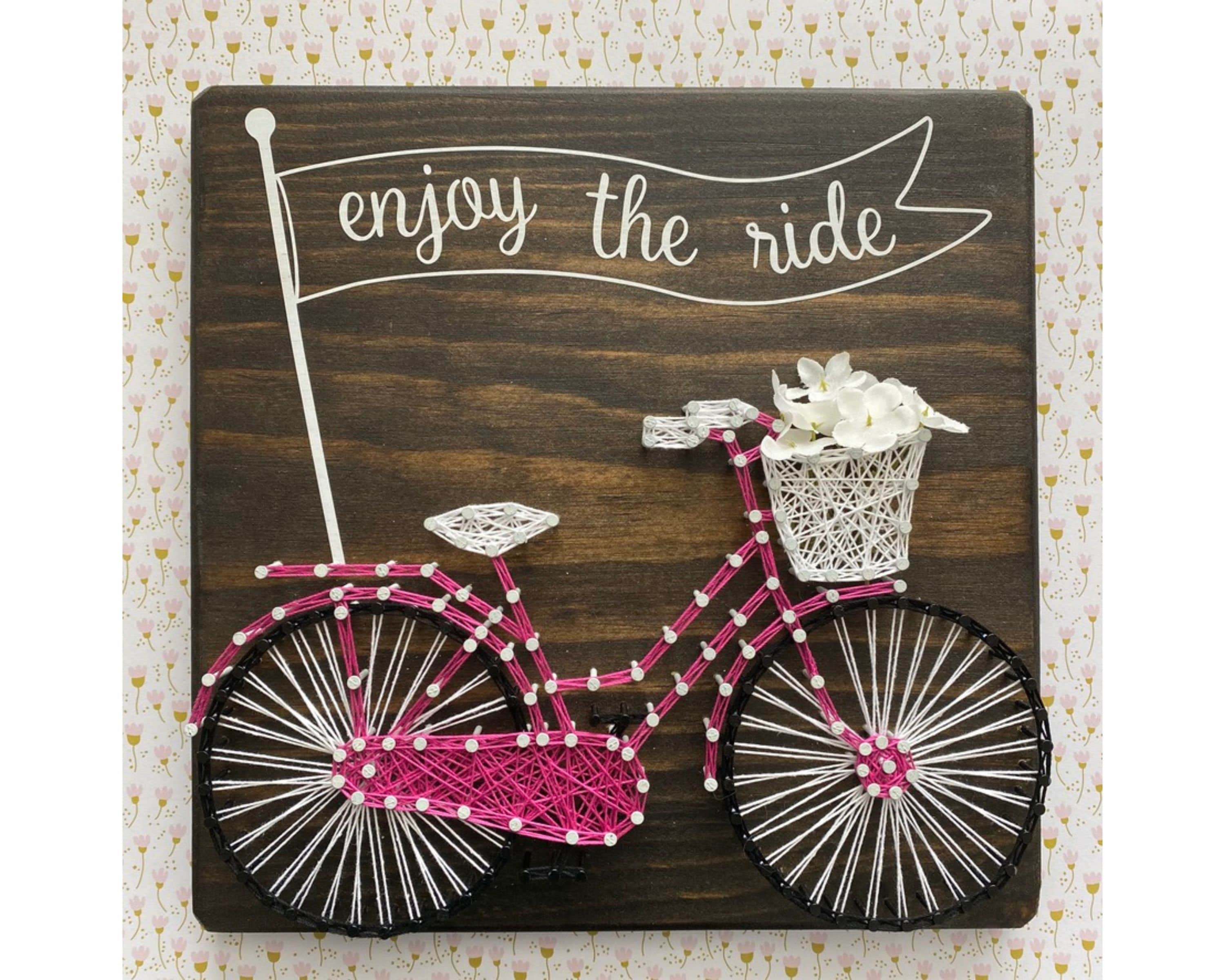 Enjoy the Ride Bicycle String Art Sign - Etsy