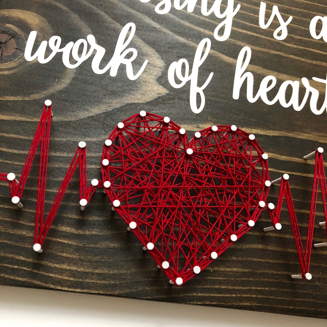 Nursing String Art, Nursing is a Work of Heart, Nurse Gift - Etsy