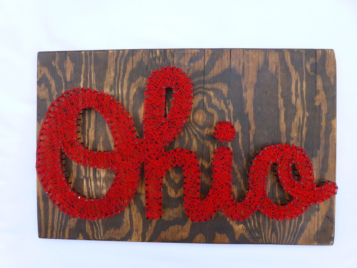 Ohio State Script Ohio String Art Ohio String Art Ohio State - Etsy