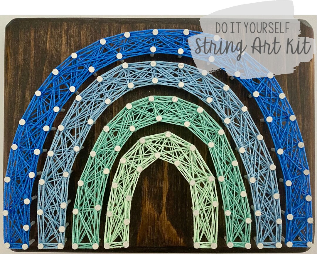 DIY Rainbow String Art Kit - Etsy