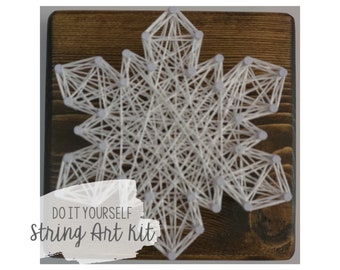 Snowflake String Art Template DIY String Art String Art - Etsy