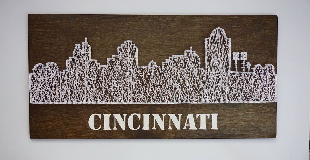 Cincinnati Skyline String Art, Cincinnati String Art, Cincinnati Wall ...