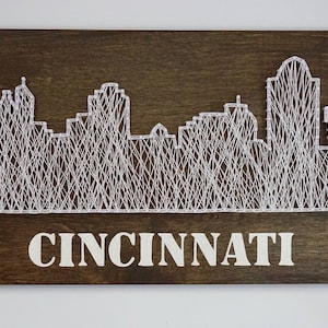 Cincinnati Skyline String Art, Cincinnati String Art, Cincinnati Wall Hanging, Wall Decor ...