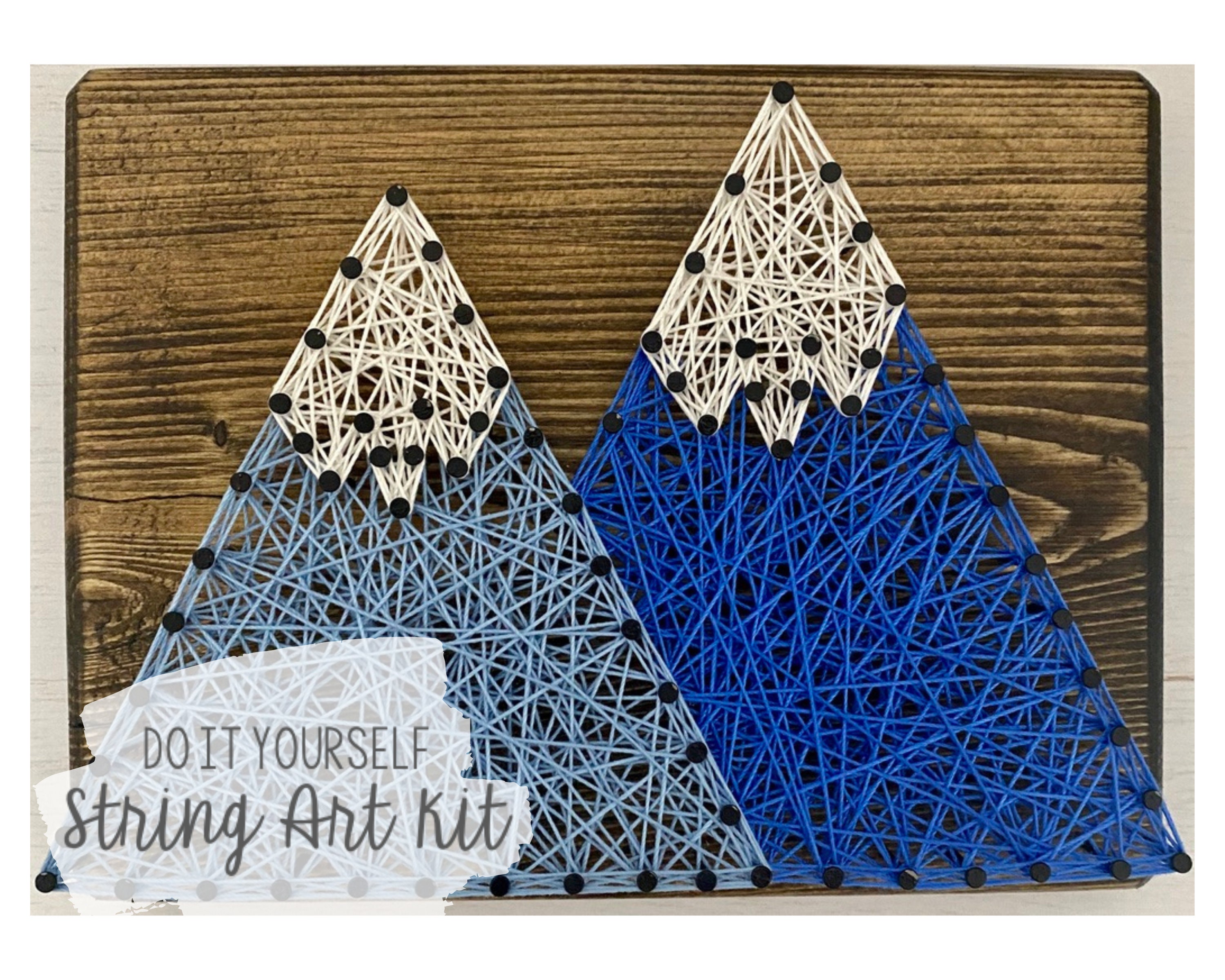 DIY Mountains String Art Kit | Etsy