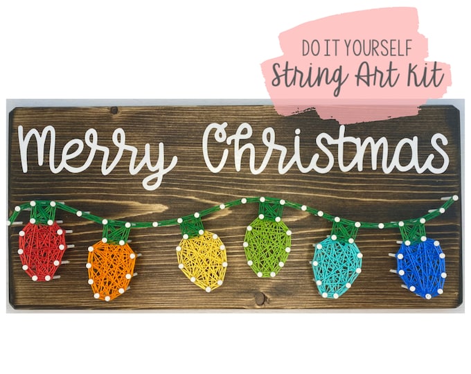 DIY Joy Wreath String Art Kit - Etsy