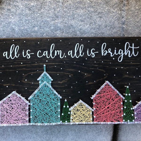 All is Calm All is Bright Sign - Etsy