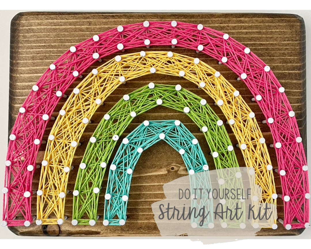 DIY Rainbow String Art Kit - Etsy