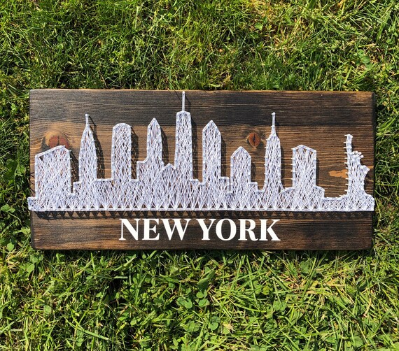 New York City Skyline String Art | Etsy