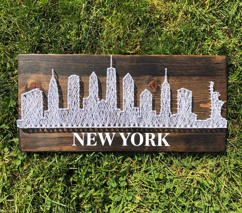 New York City Skyline String Art | Etsy