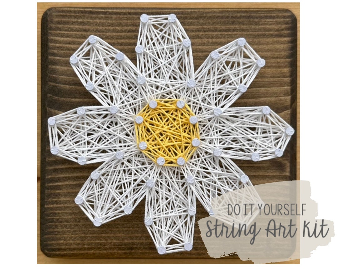 DIY Mini Daisy String Art Kit, DIY Flower String Art Kit - Etsy