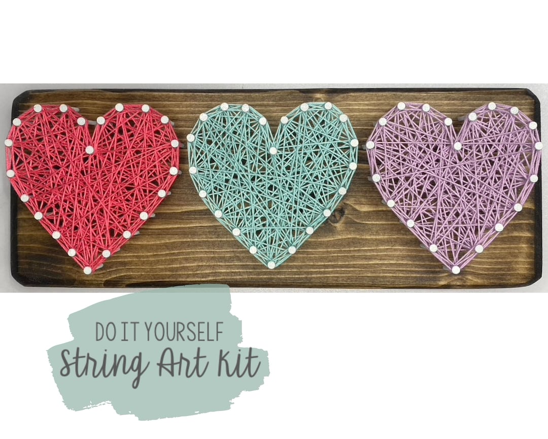 DIY Hearts String Art Kit - Etsy