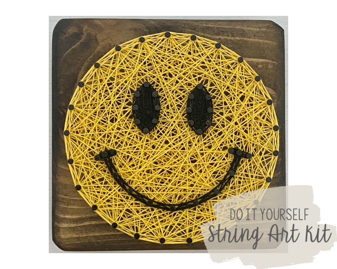 DIY 5x5" Smiley Face String Art Kit - Etsy