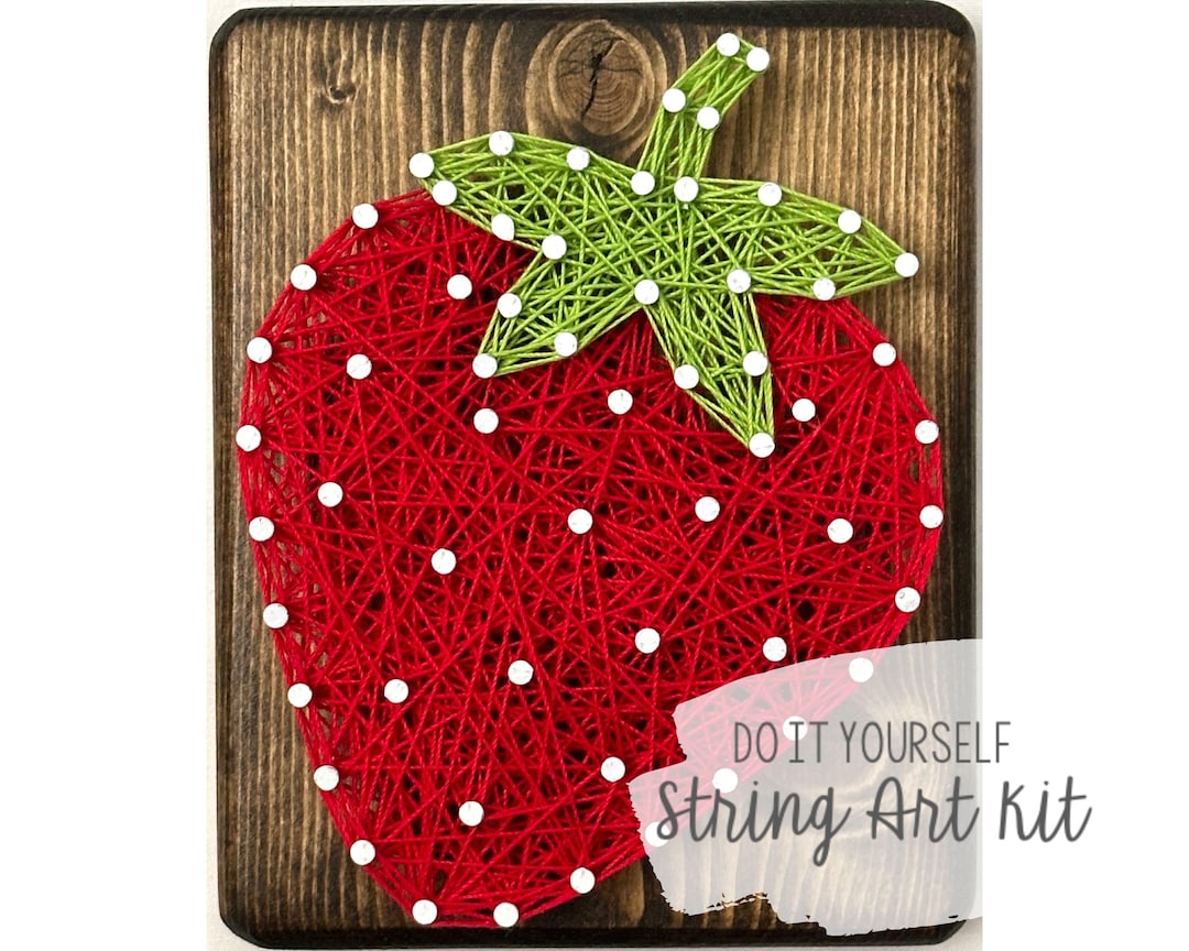 DIY Strawberry String Art Kit - Etsy