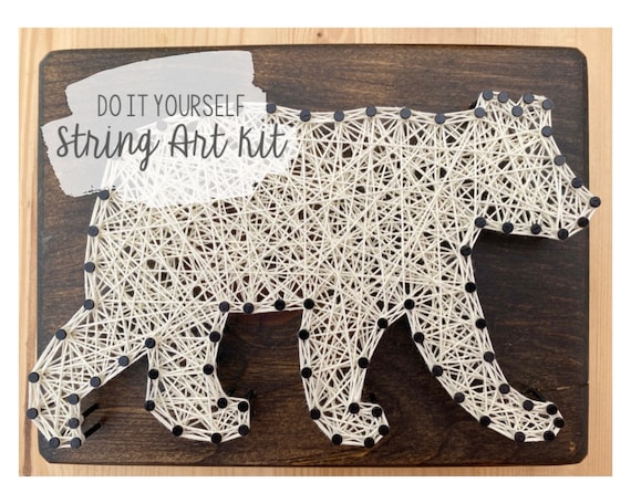 DIY Bear String Art Kit - Etsy
