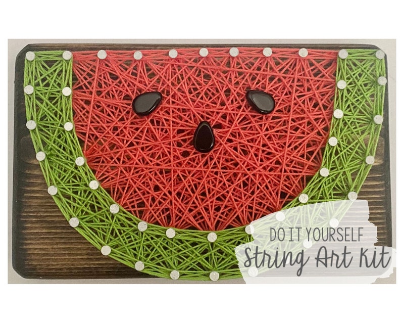 DIY Mini Watermelon String Art Kit | Etsy