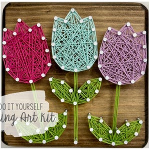 DIY 5x5" Tulips String Art Kit - Etsy