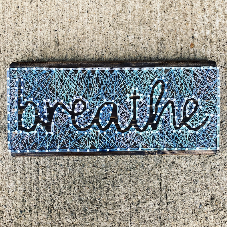 READY TO HANG Breathe String Art, Breathe Sign - Etsy