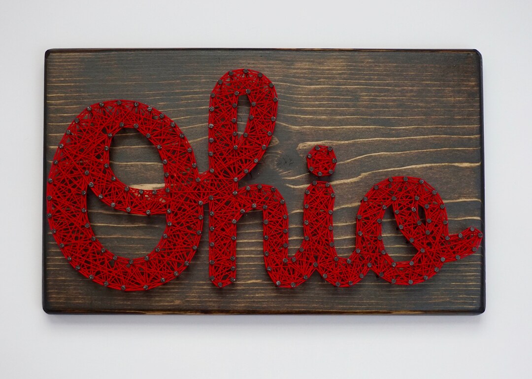 Ohio State Script Ohio String Art, Ohio String Art, Ohio State Sign ...