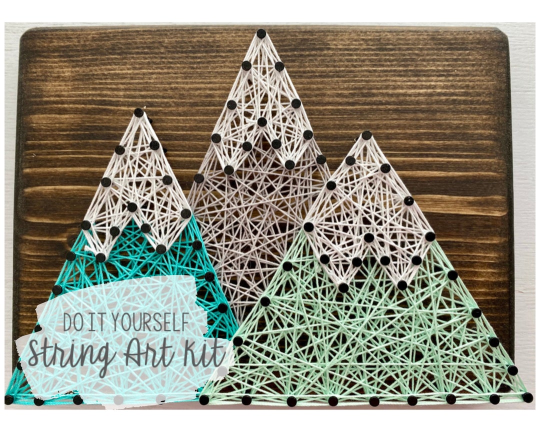 DIY Mountains String Art Kit - Etsy