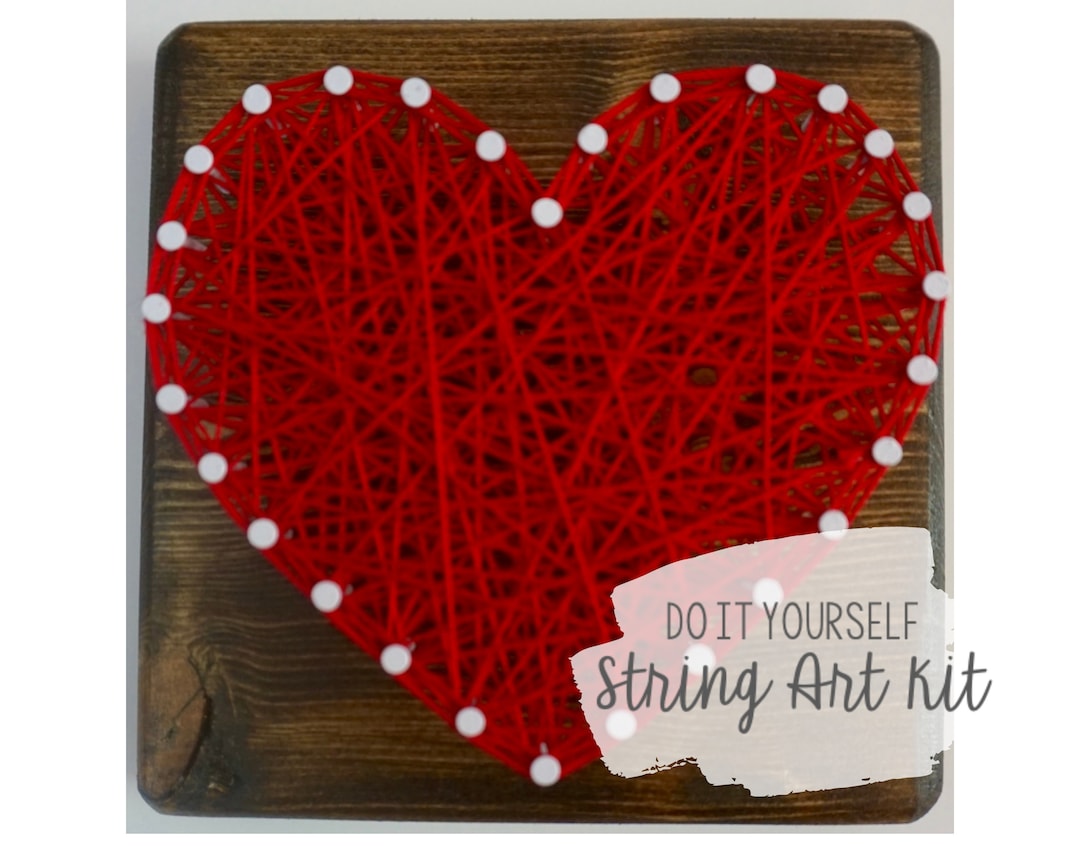 DIY 4x4" Heart String Art Kit - Etsy