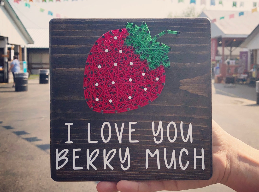 I Love You Berry Much Strawberry String Art - Etsy