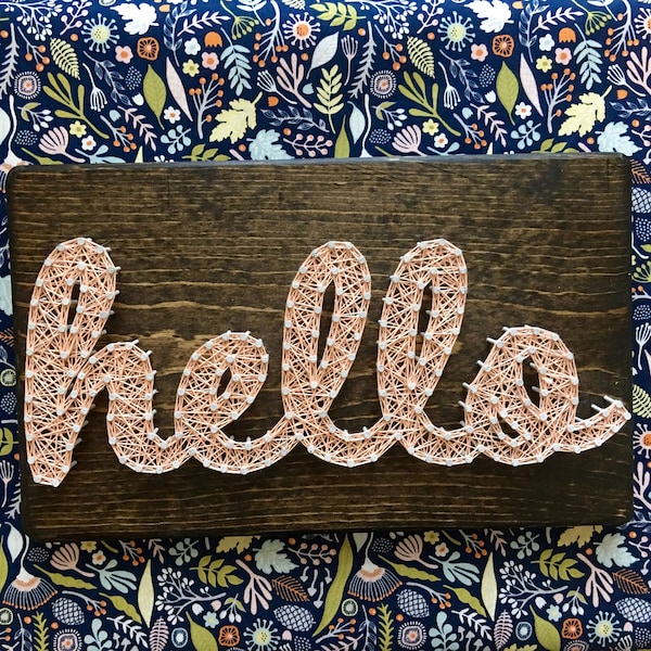 Hello Sign - Etsy
