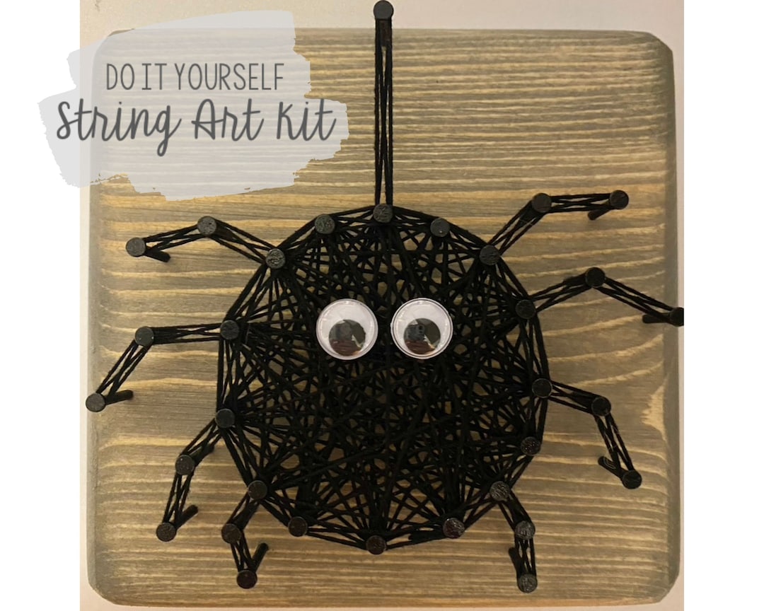 DIY 4x4" Halloween Spider String Art Kit - Etsy
