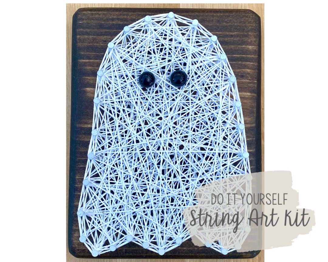 DIY Ghost String Art Kit, Halloween Ghost String Art, DIY Halloween ...