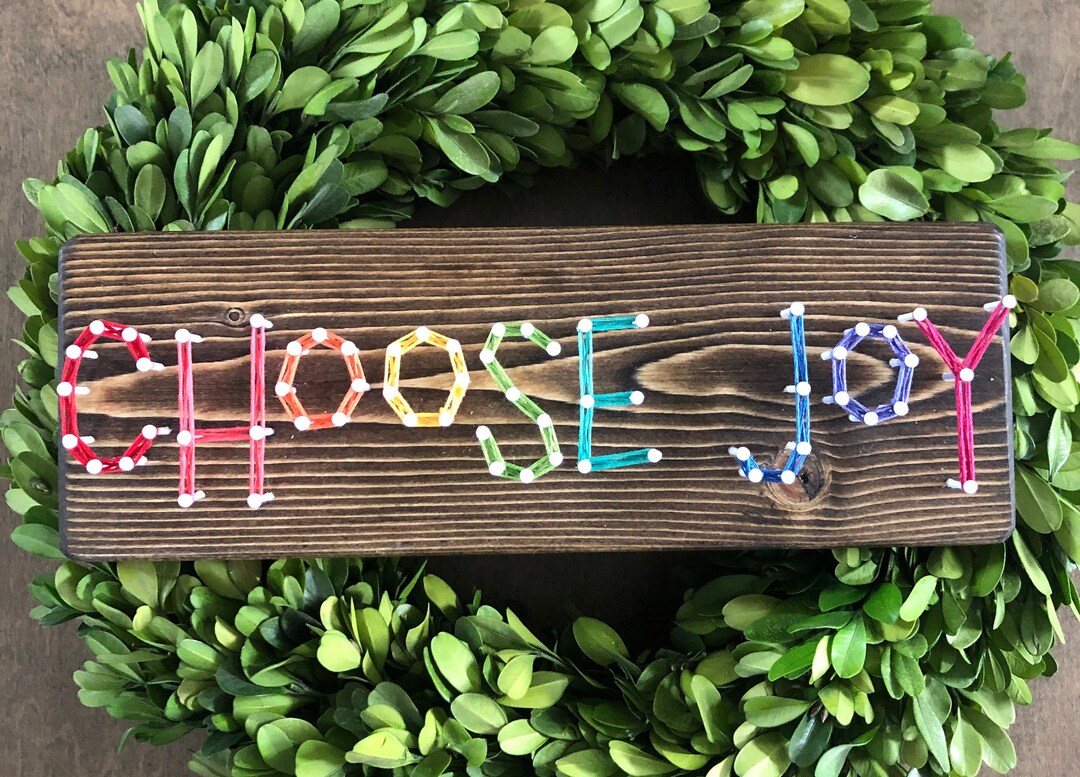 Choose Joy Rainbow String Art - Etsy