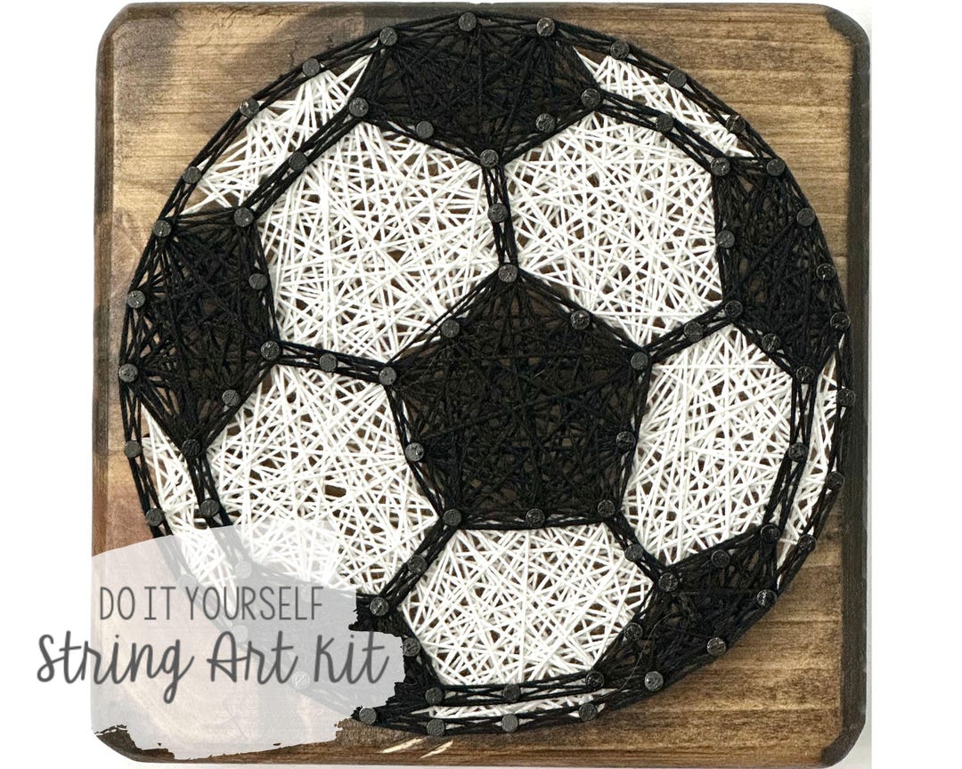 DIY Soccer Ball String Art Kit - Etsy