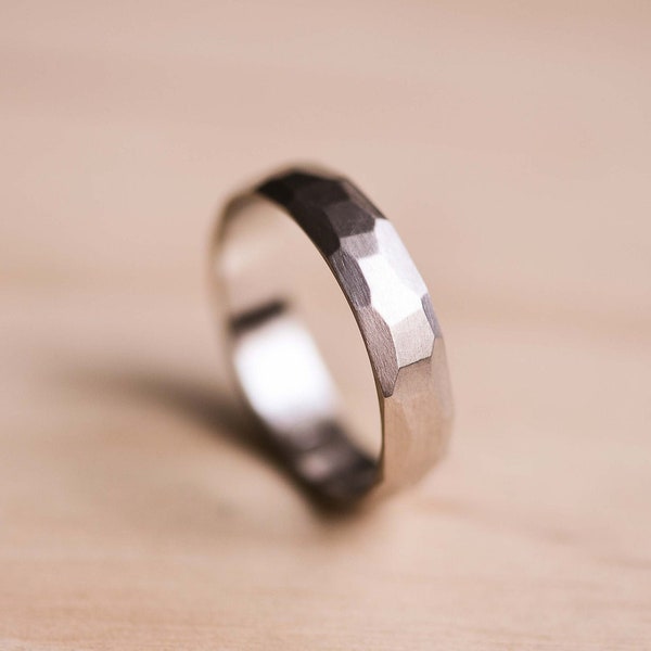 Faceted Wedding Ring - Etsy
