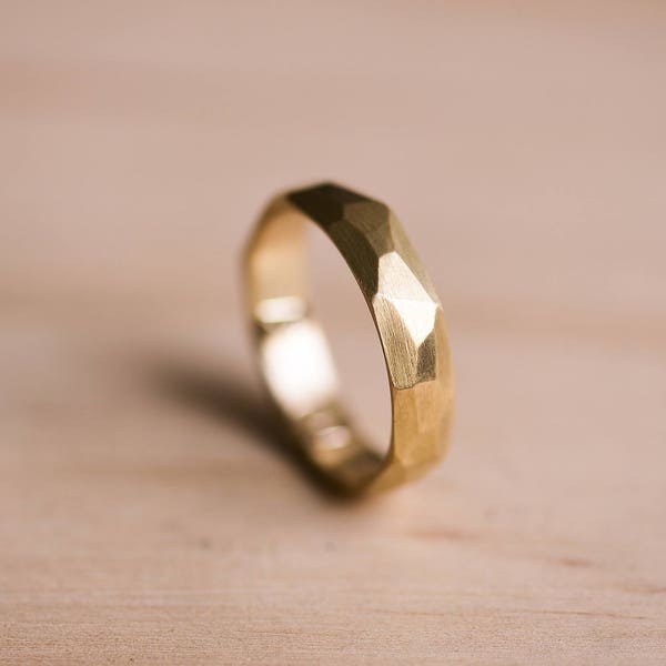 Faceted Wedding Ring - Etsy