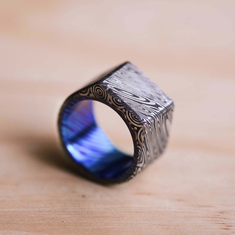 Timascus Signet Ring - Etsy