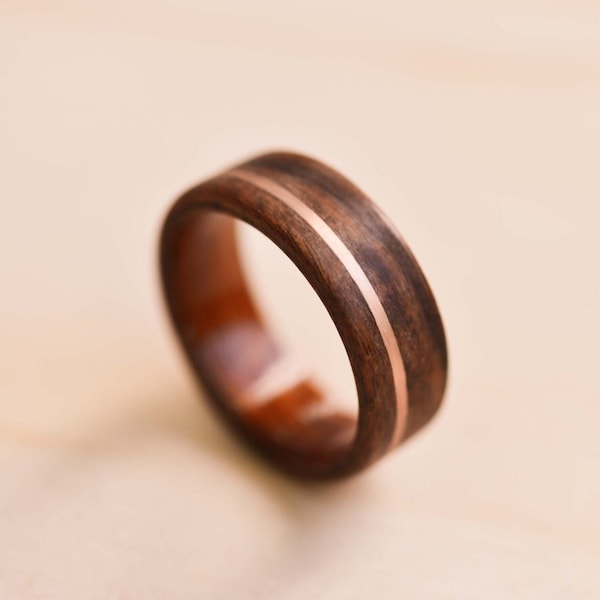 Wood Inlay Ring - Etsy