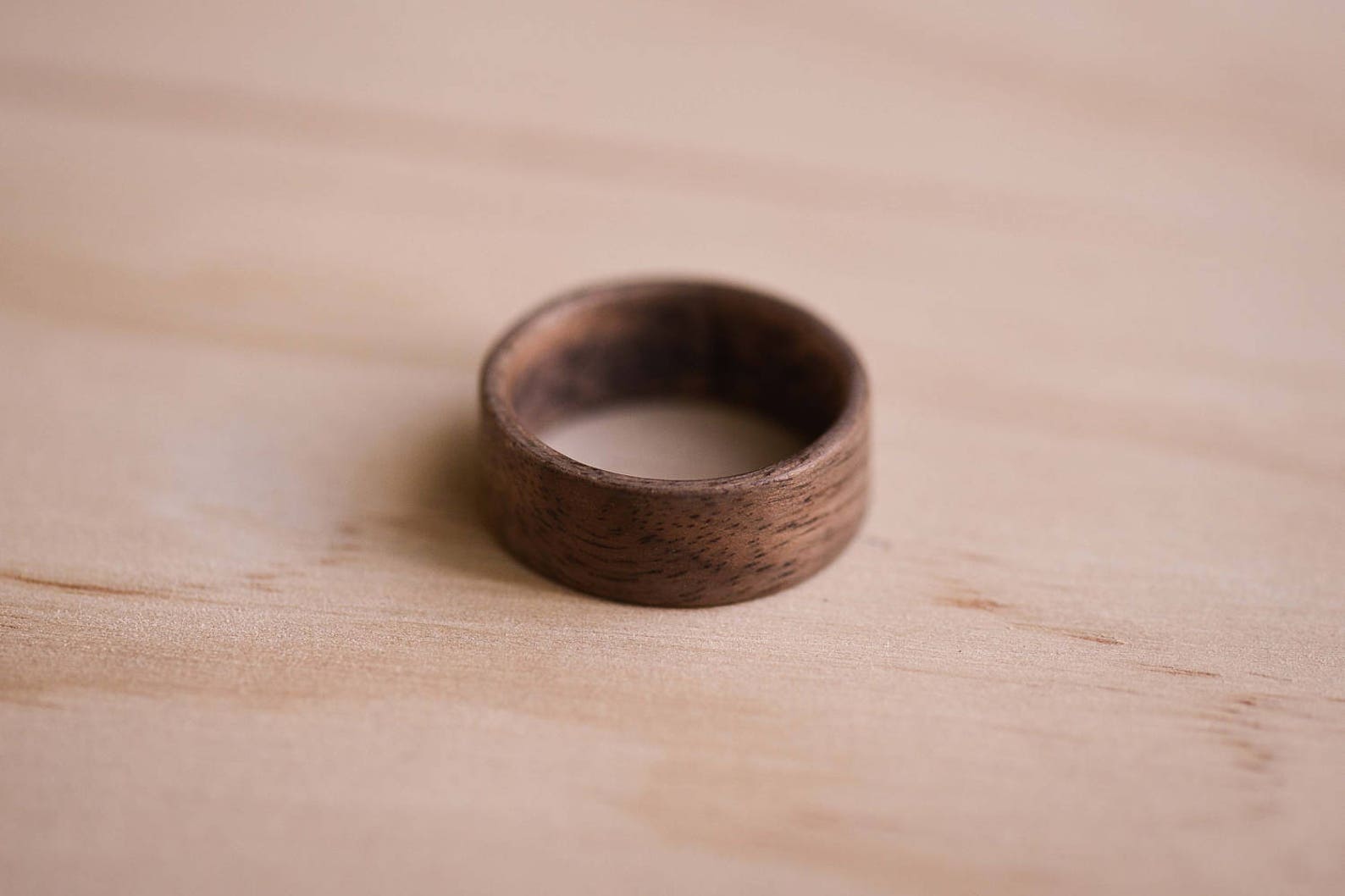 Claro Walnut Bentwood Ring Wooden Ring - Etsy