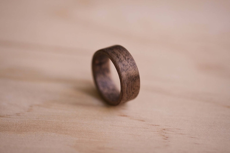 Claro Walnut Bentwood Ring Wooden Ring - Etsy