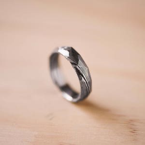 Faceted Damasteel Damascus Dense Twist Pattern Ring, Damascus Steel ...