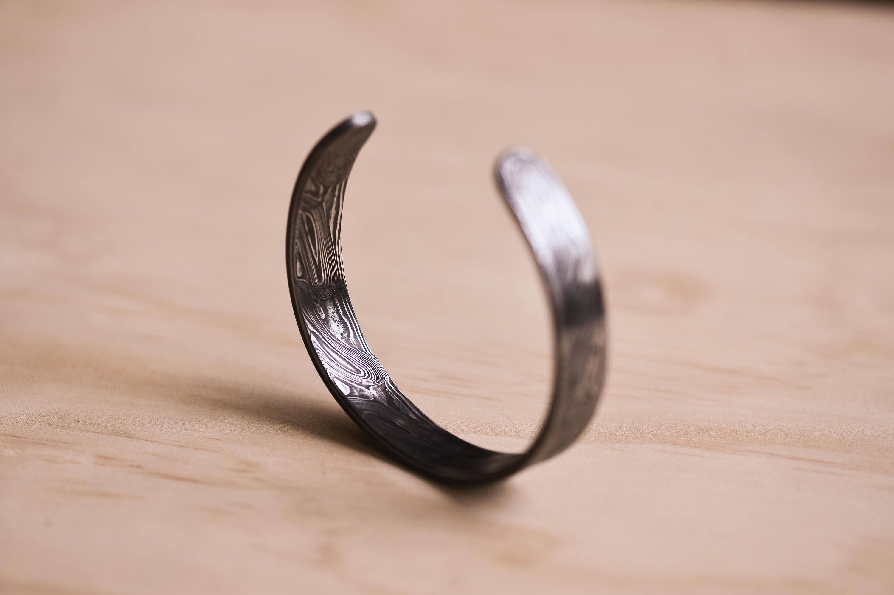 Damasteel Damascus Thor Pattern Cuff/bracelet - Etsy