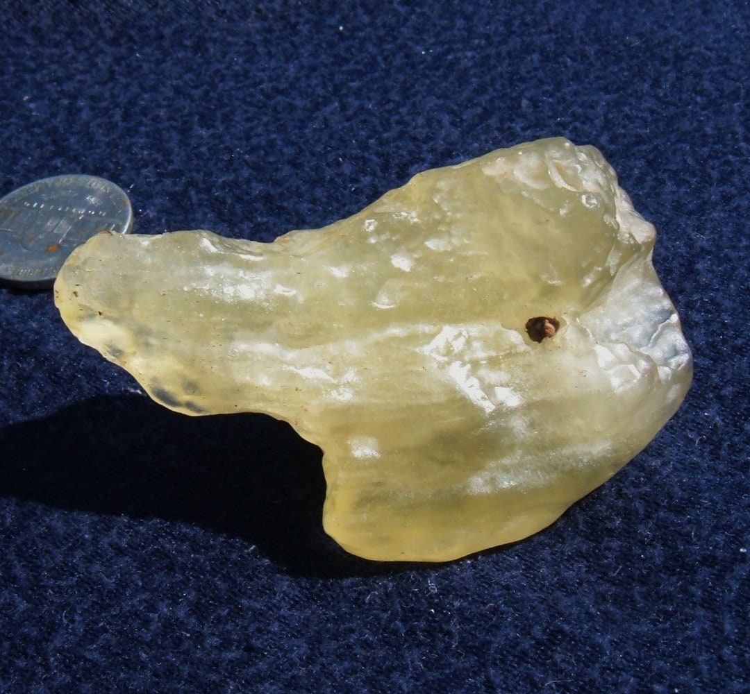243 Crt Crystal Libyan Desert Glass Gold Meteorite Impact Tektite ...