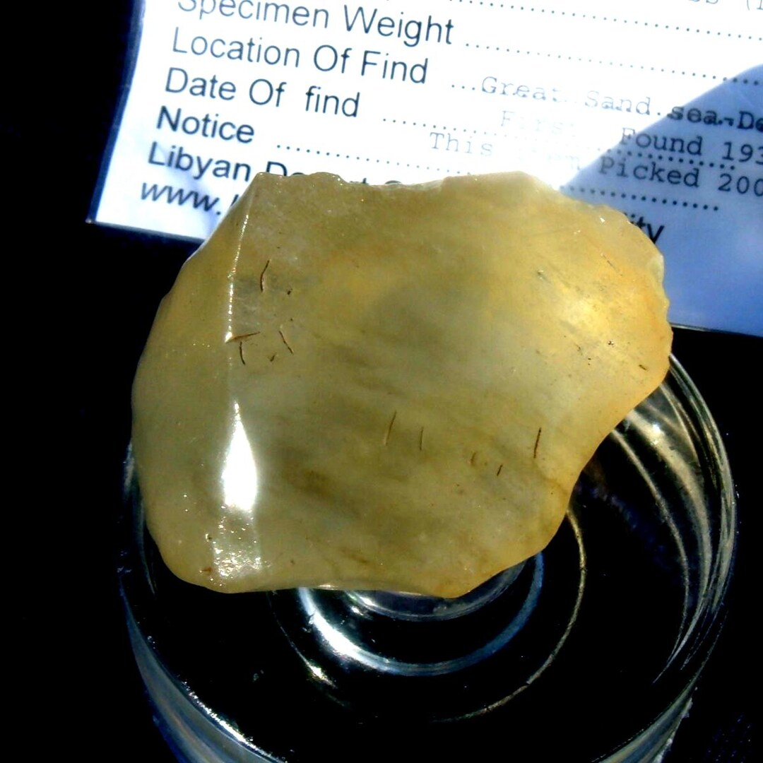 Libyan Desert Glass Tektite: 275 Carat Translucent Gemstone, Egypt ...