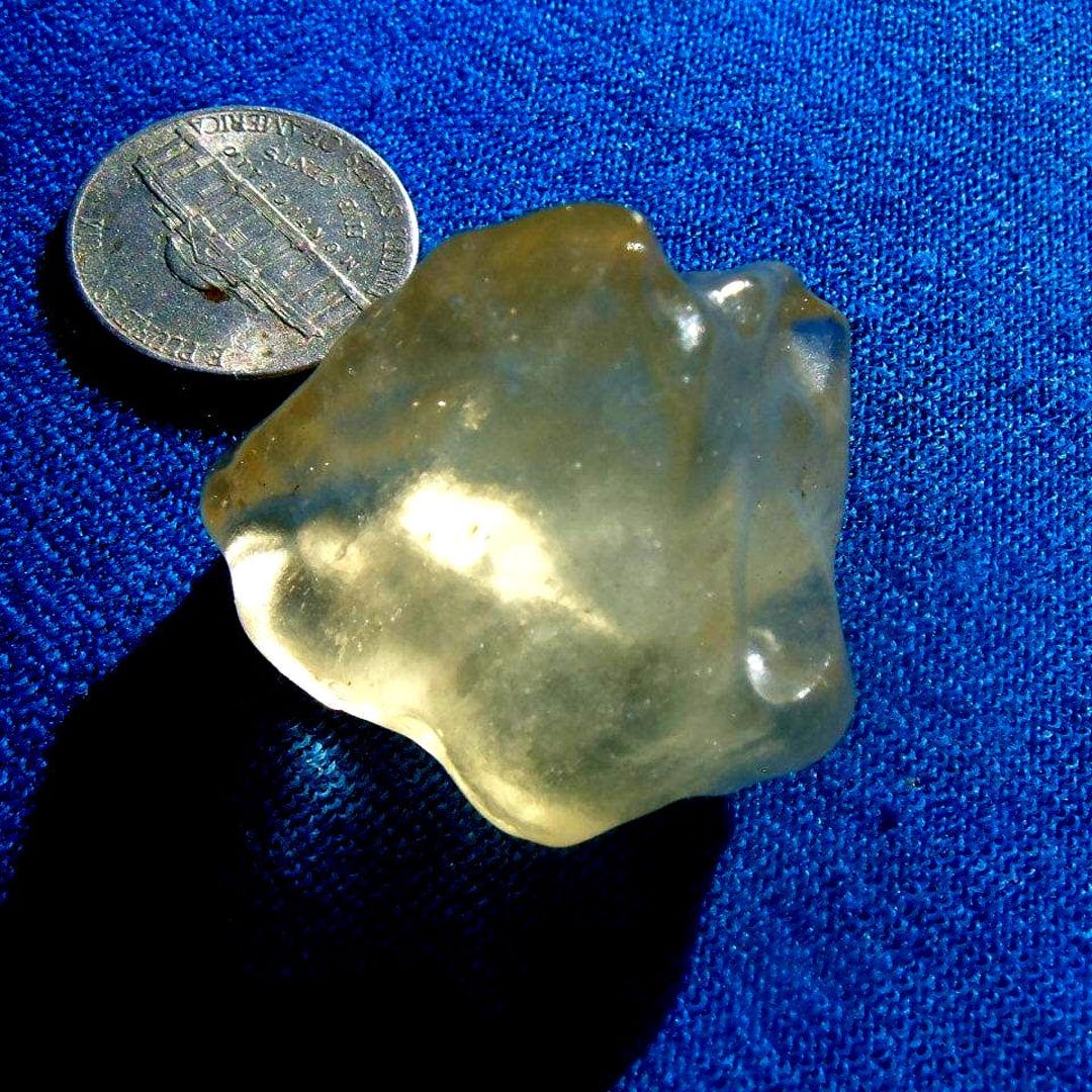 120 Crt Libyan Desert Glass ( Super Gem A+ ) Gold Meteorite Impact ...