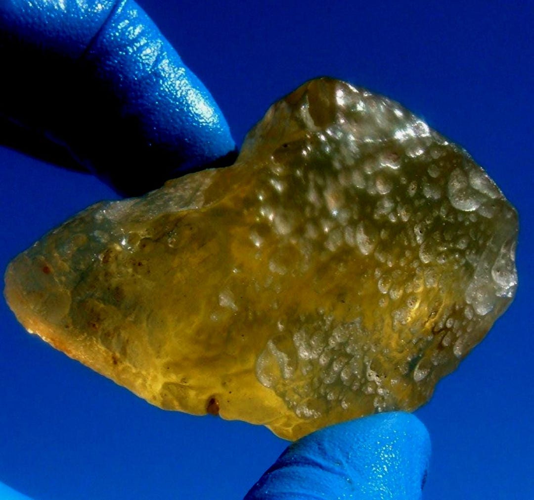 333 Carat Libyan Desert Glass( Yellow Gem) Meteorite Impact Tektite ...