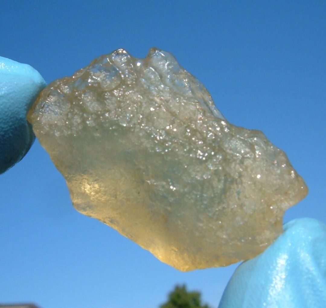 80 Carat Libyan Desert Glass yellow Gem AAAA Meteorite Impact Tektite ...
