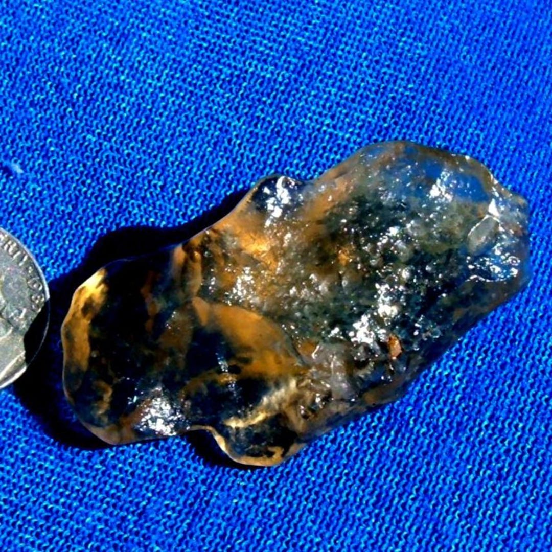 Libyan Desert Glass ( Yellow Gem 80 Crt ) Meteorite Impact Tektite ...