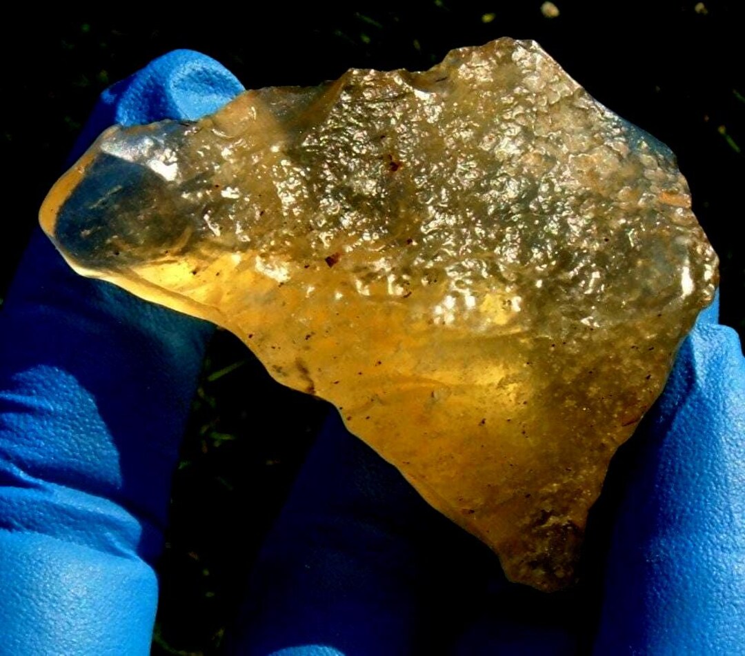 285 Crt Libyan Desert Glass Gold Meteorite Impact Tektite |egypt Sahara ...