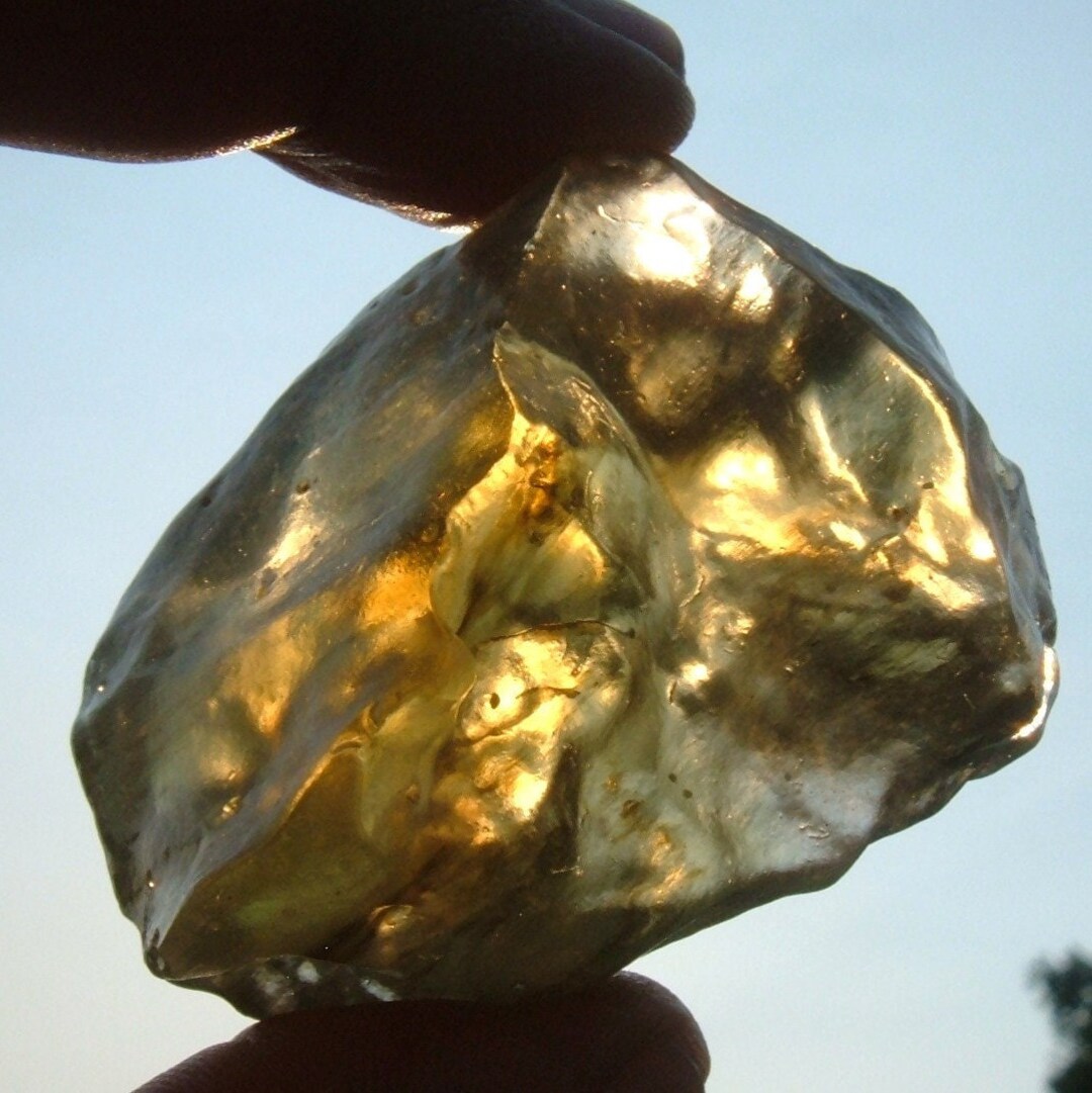 280 Carat Gem Libyan Desert Glass Gold Meteorite Impact Tektite ...