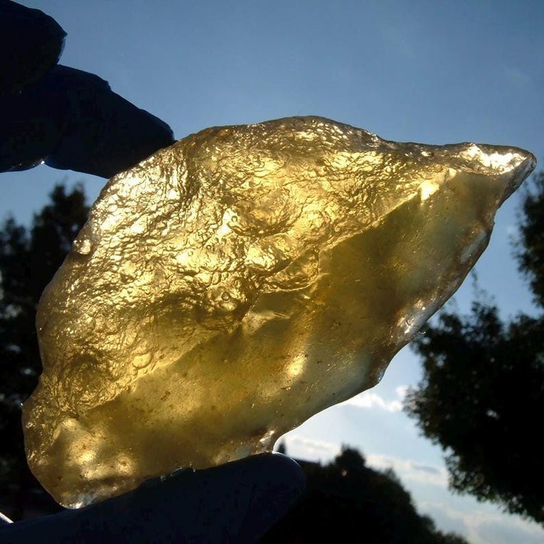 1384 Crt Libyan Desert Glass (stand Alone Display Crystal) Gold ...