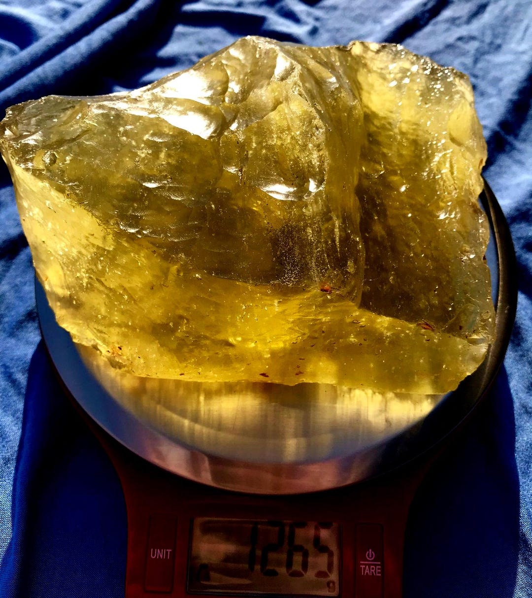 6330 Crt Libyan Desert Glass Yellow Gem (very Big } Meteorite Impact ...