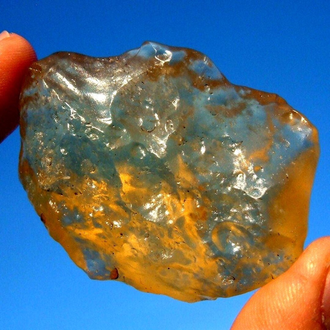 250 Crt Libyan Desert Glass Gold Meteorite Impact Tektite |egypt Sahara ...
